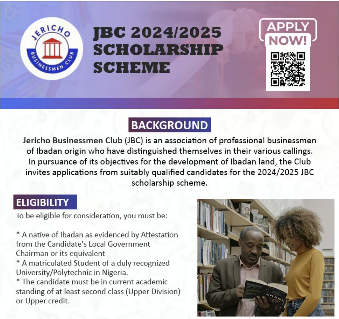 How to Apply for the 2024/2025 JBC Scholarship for Ibadan Students — Requirements, Deadline, and ...
