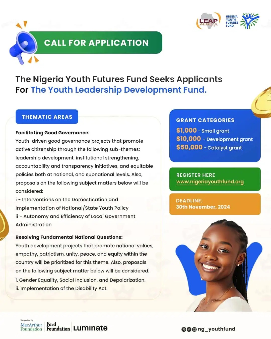 2024/2025 Nigeria Youth Futures Fund Grants: Empowering Young Leaders ...