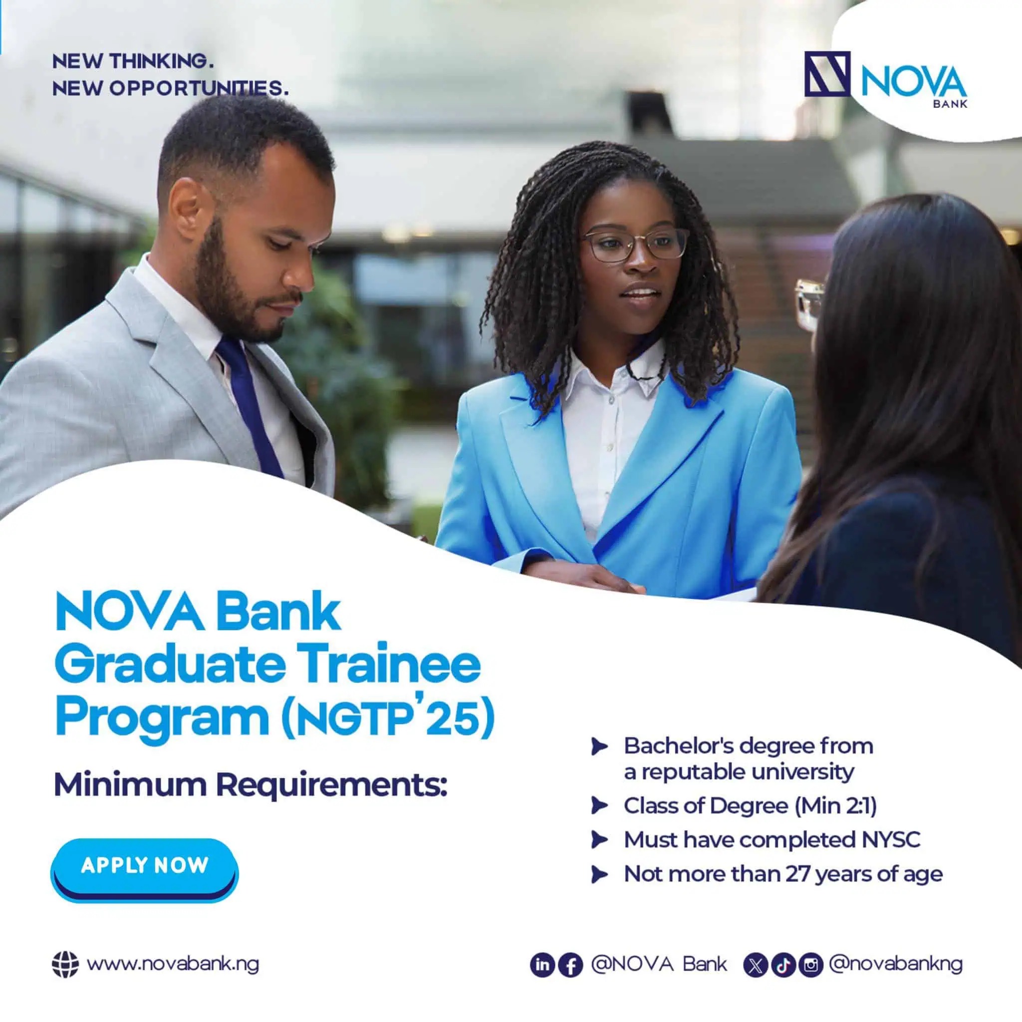 NOVA Bank Launches Graduate Trainee Program: A Pathway to a Successful ...