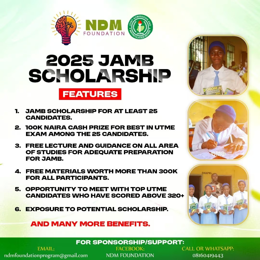 NDM Foundation Scholarship: A Lifeline for Students Preparing for JAMB ...