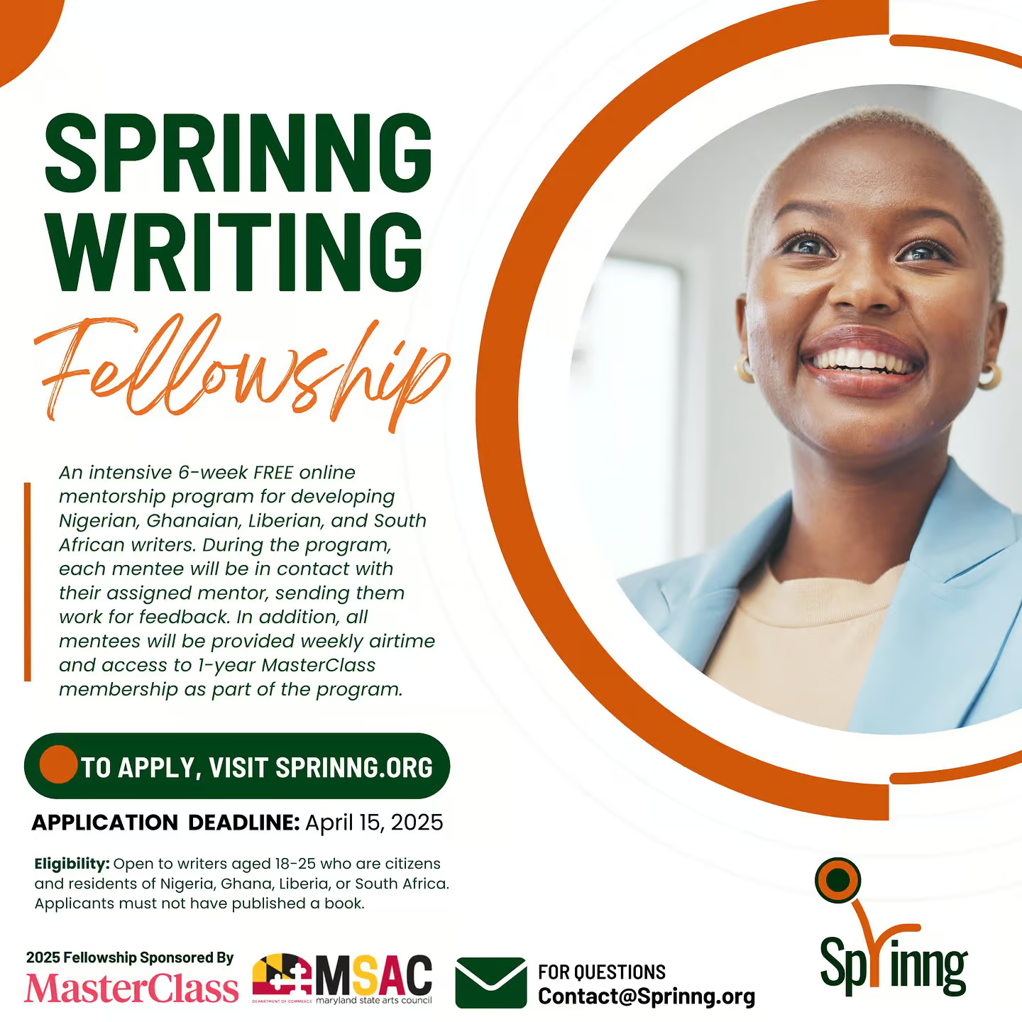 Unlock Your Writing Potential: Apply for the 2025 Sprinng Writing ...