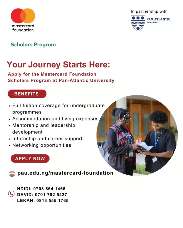 Mastercard Foundation Scholarship 2025 at Pan-Atlantic University: Full ...