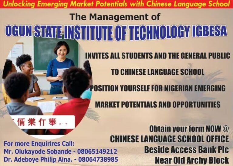 OGITECH Launches Chinese Language School: A Golden Opportunity for Students and the Public ...