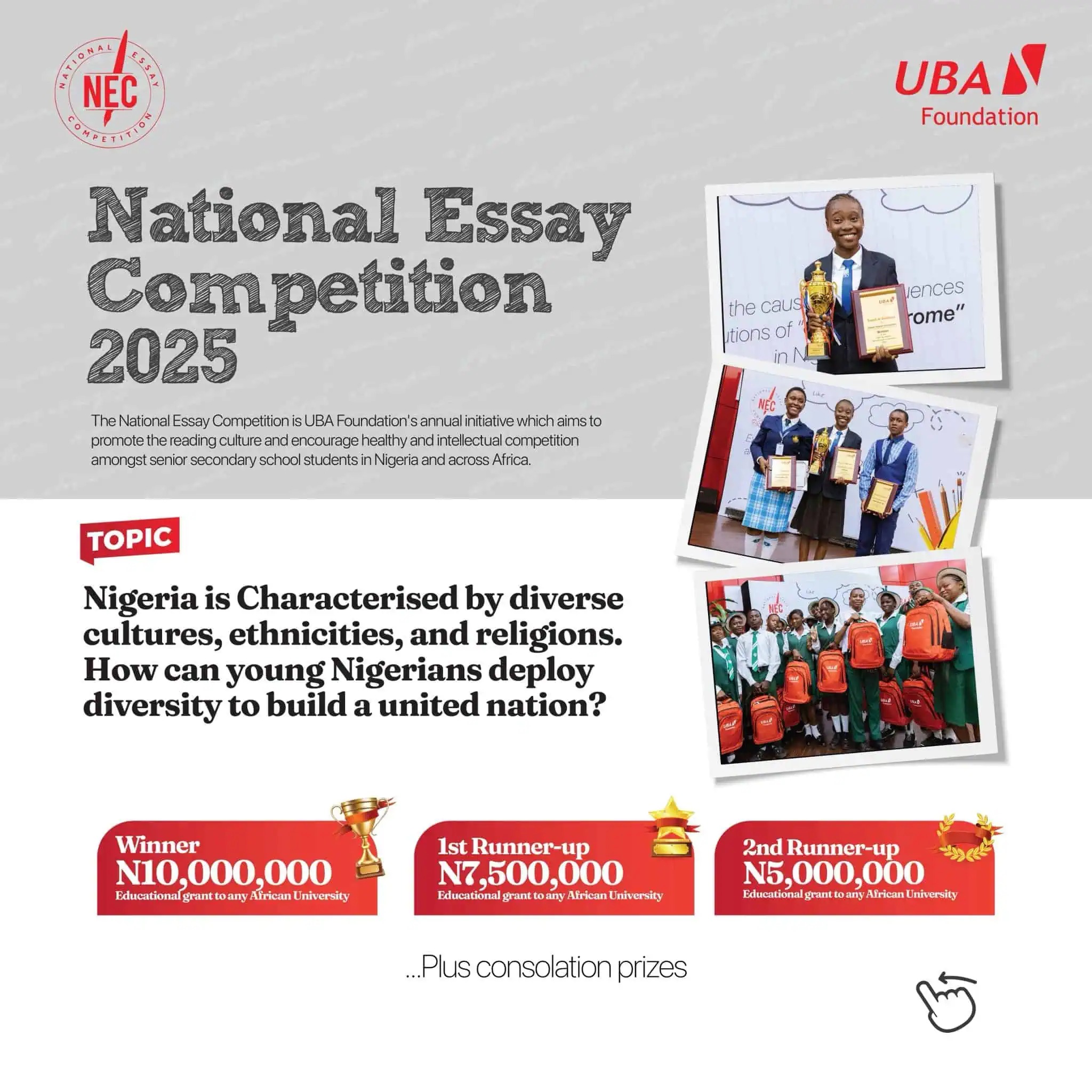 UBA Foundation Launches 2025 National Essay Competition With ₦10 ...