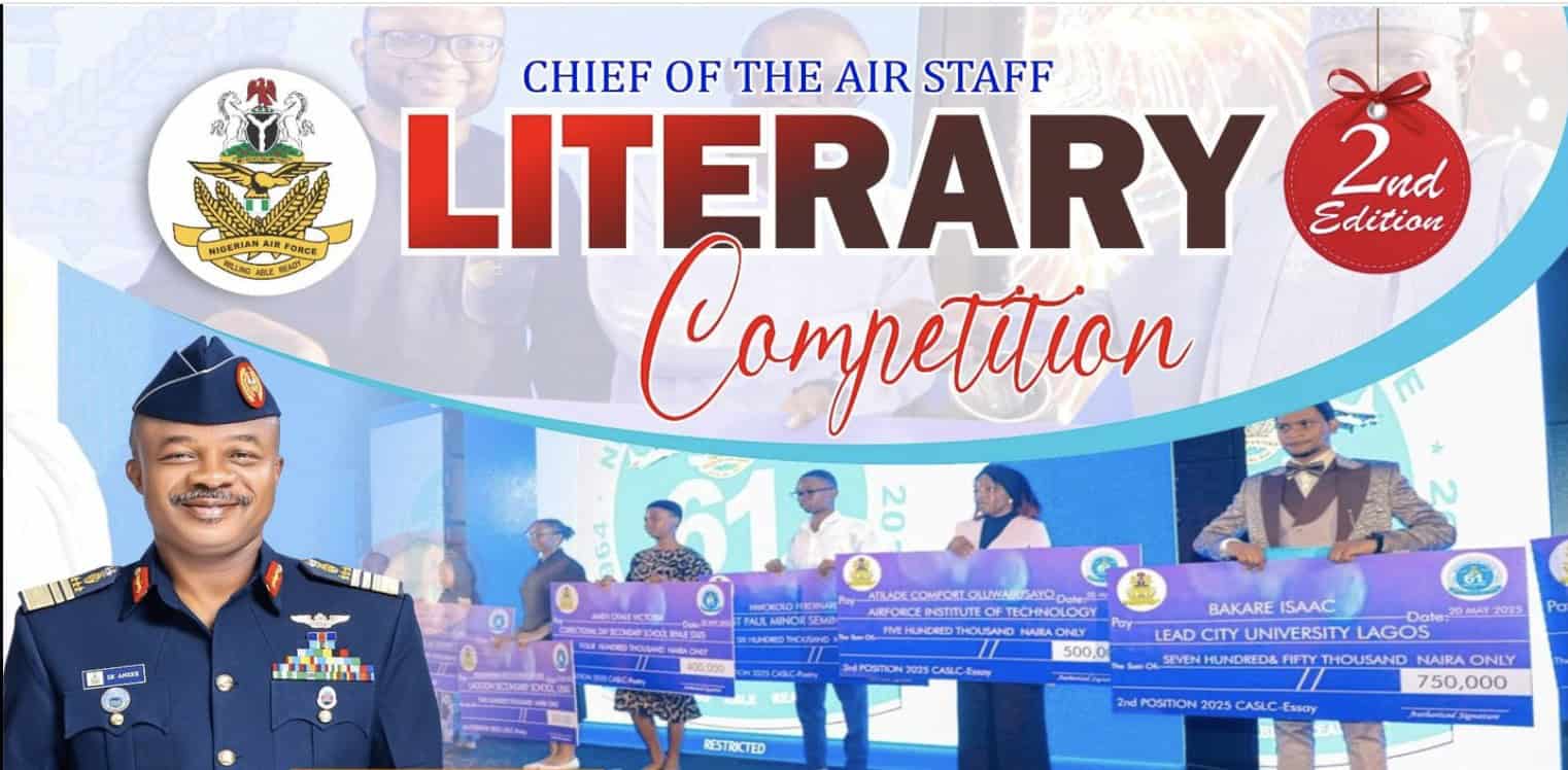 NAF CAS Literary Competition 2025/2026 Opens: Nigerian Youths to Win Up ...